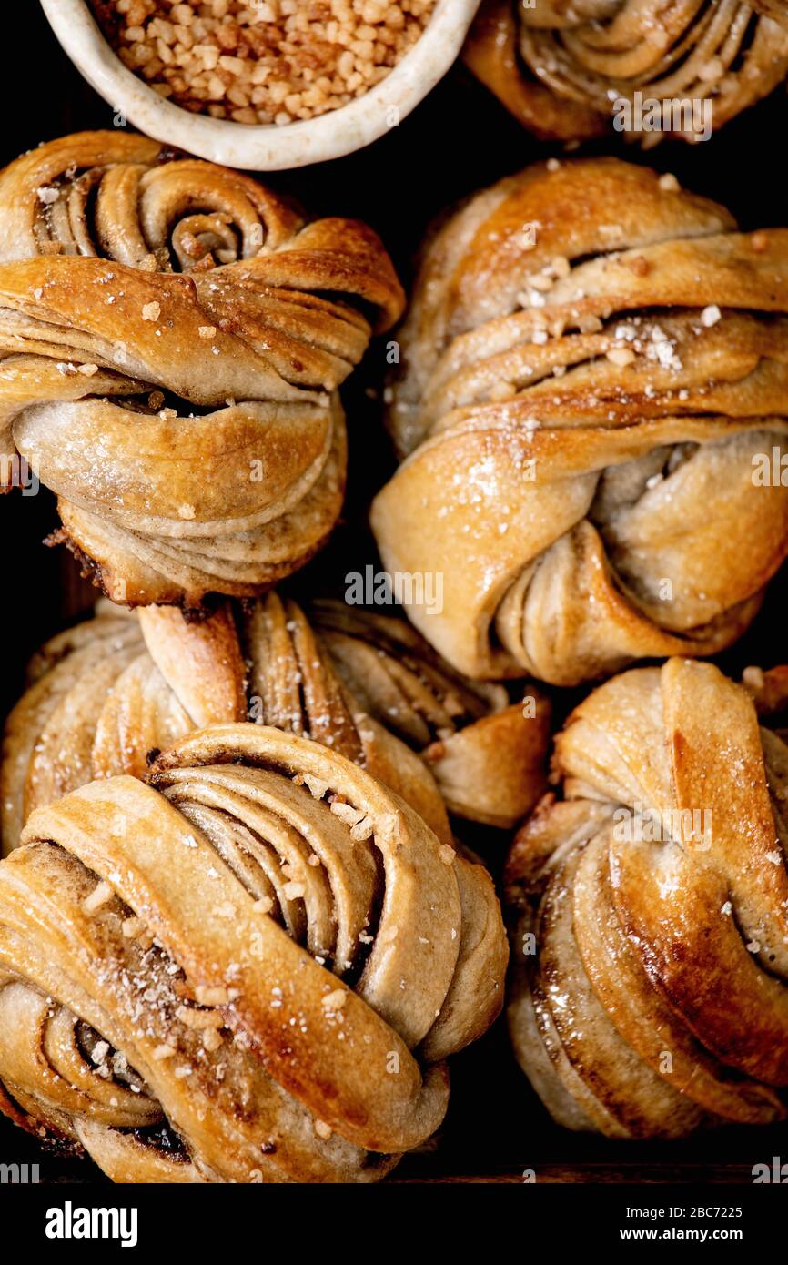 Swedish cardamom buns Kanelbulle Stock Photo - Alamy