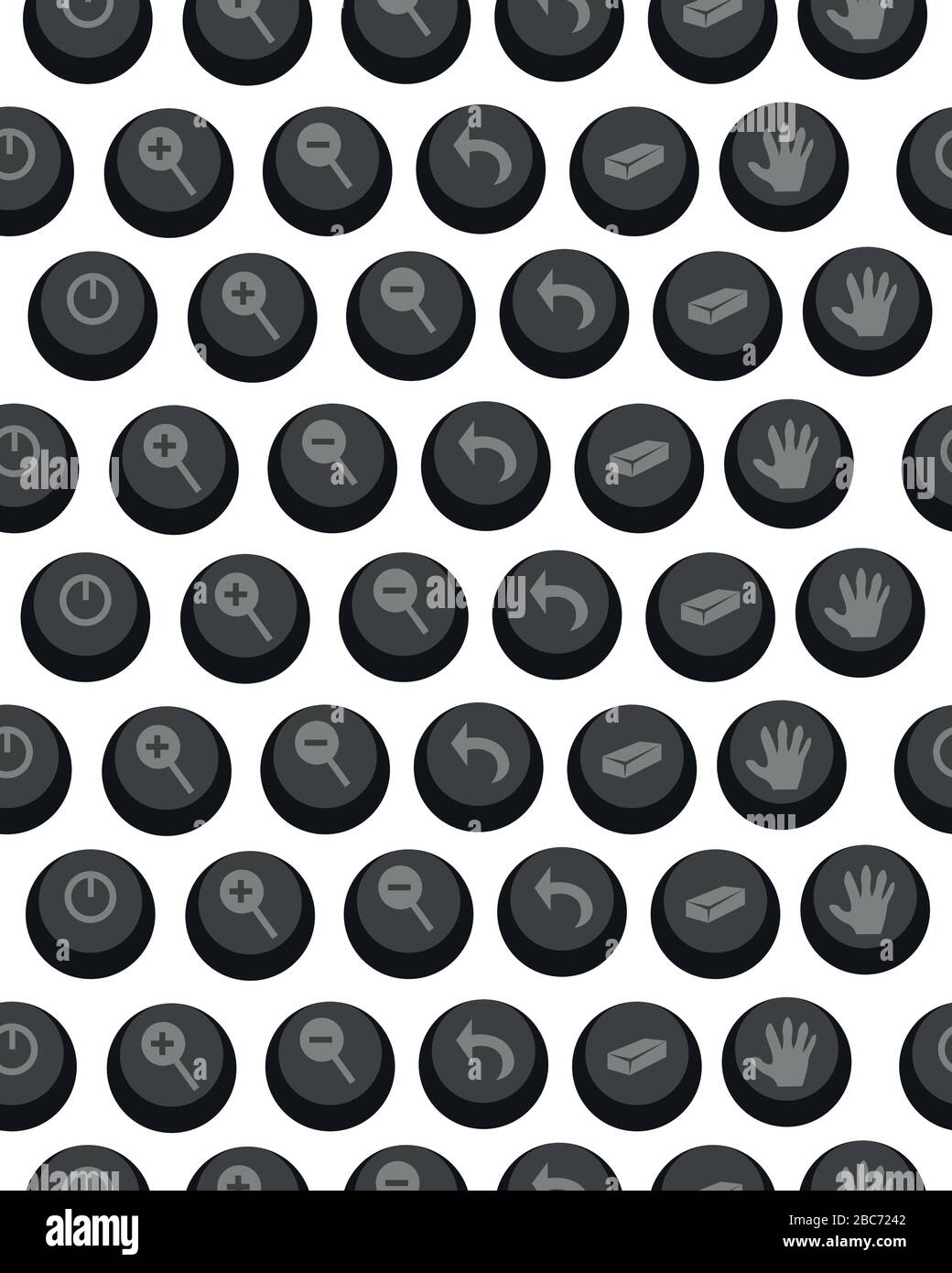 Digital drawing. Graphic tablet buttons. Seamless pattern. Stay at home ...