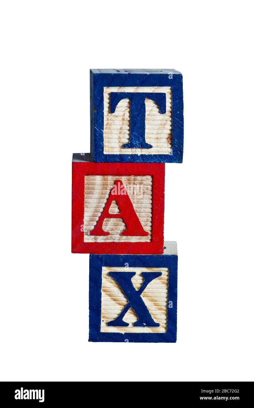 Time money wooden blocks Cut Out Stock Images & Pictures - Alamy