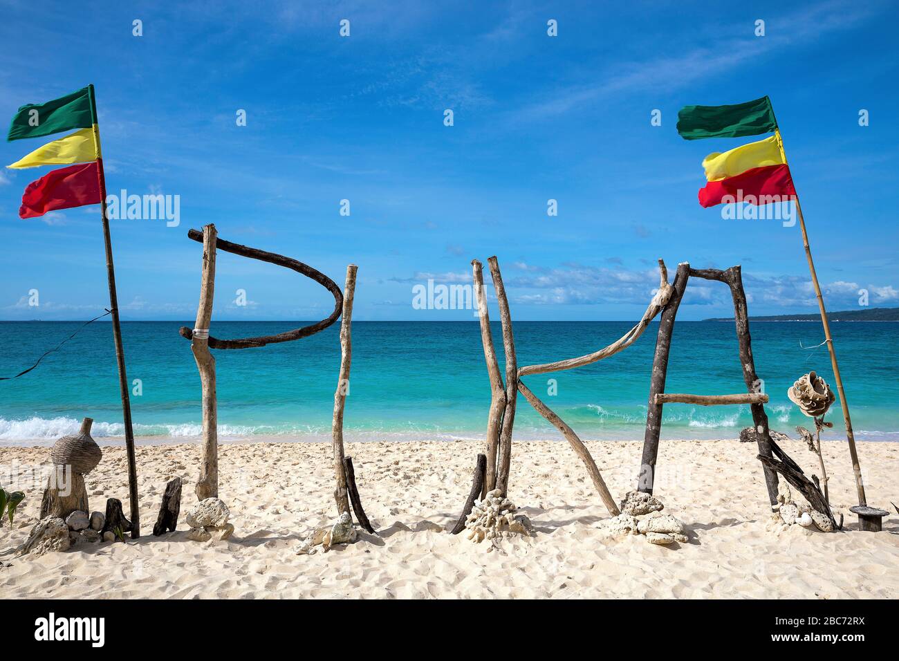 Boracay Island beautiful beach puka shell beach, Philippines Stock ...