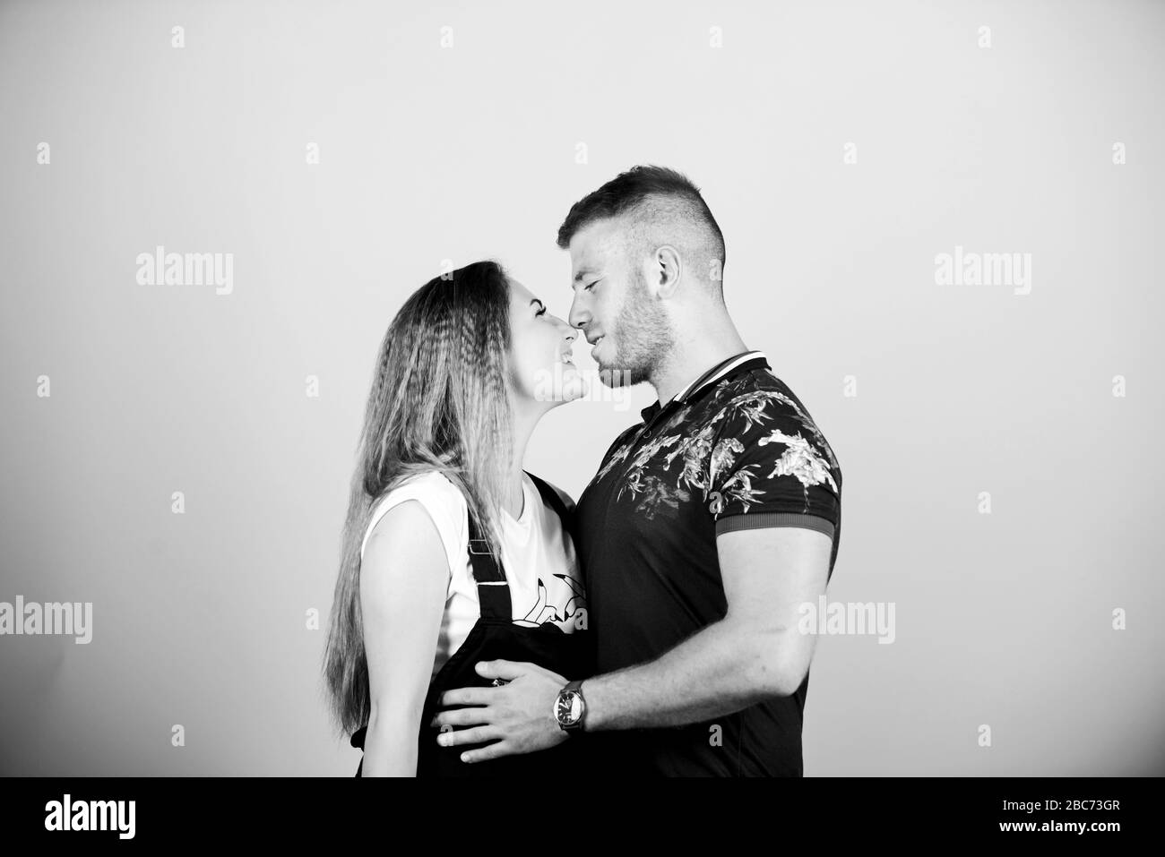 Romantic Kiss Trust And Support Cute And Sweet Relationship Is Dream