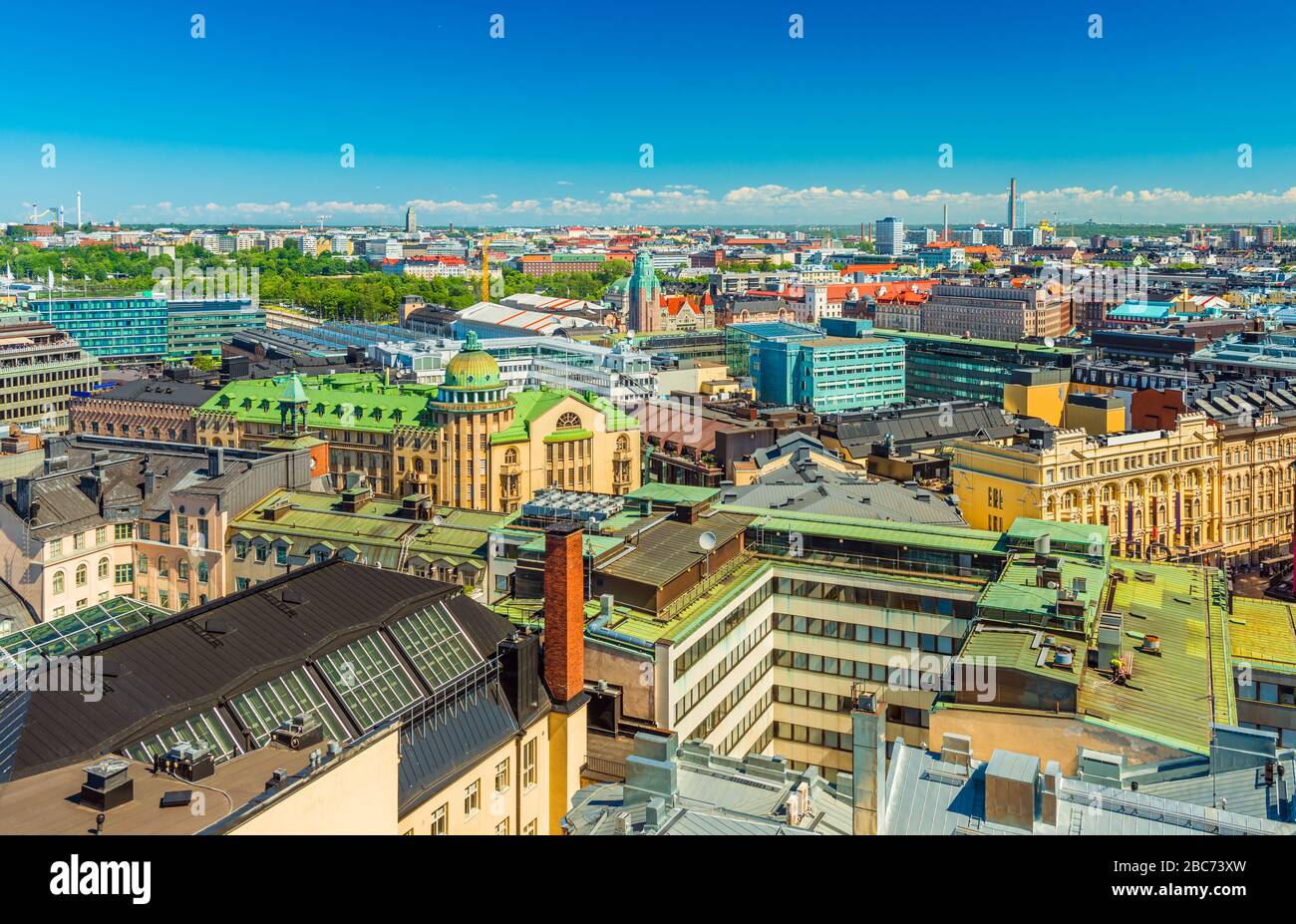 Finland view helsinki roofs hi-res stock photography and images - Alamy