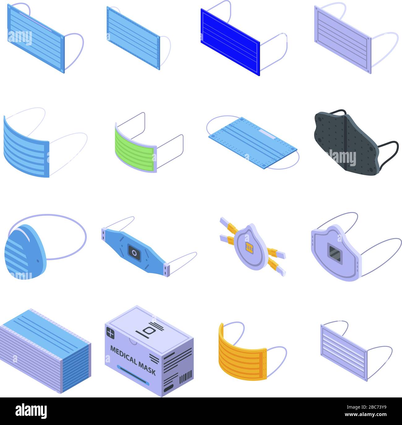 Man sick covid19 set icons hi-res stock photography and images - Alamy