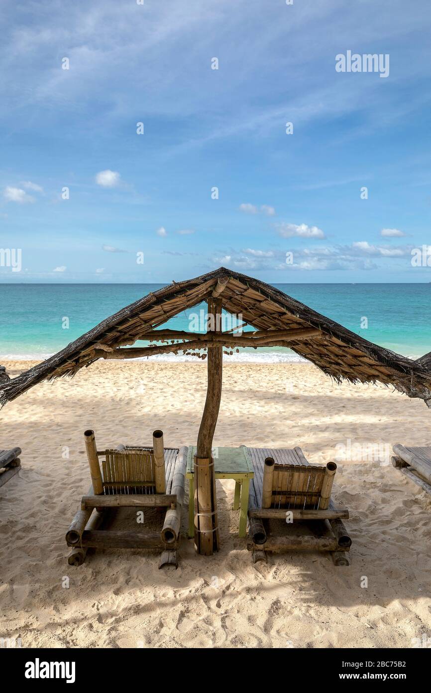 Boracay Island beautiful beach puka shell beach, Philippines Stock ...