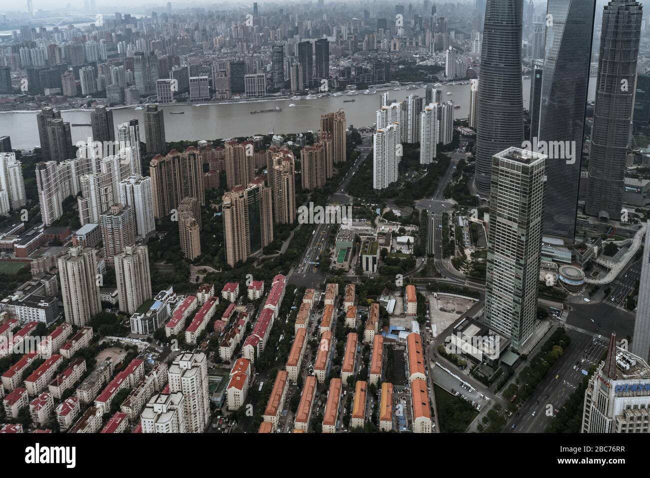 Lujiazui financial district aerial hi-res stock photography and images ...