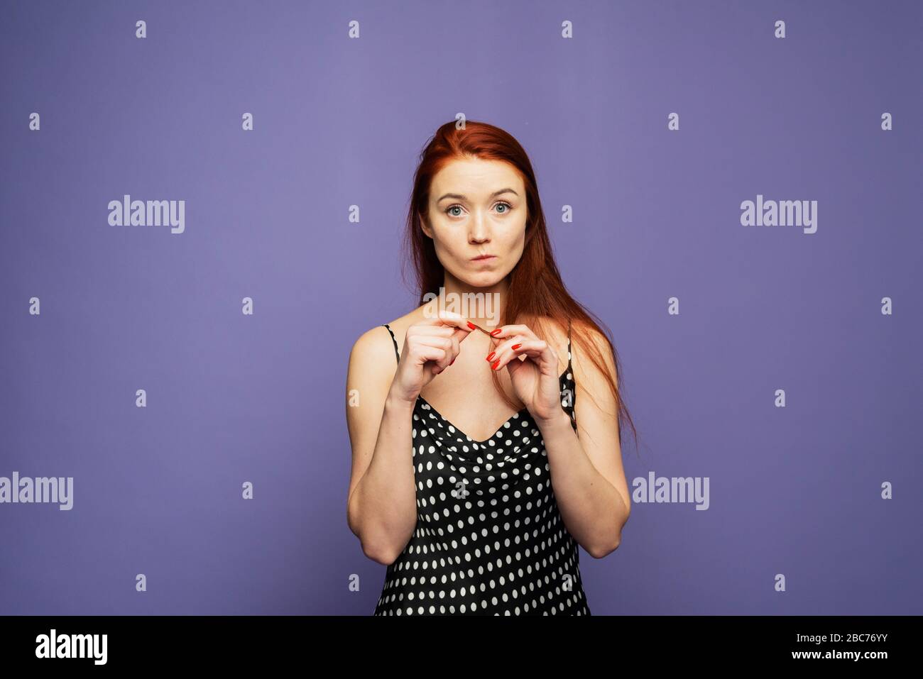 Embarrassed girl dress hi-res stock photography and images - Alamy