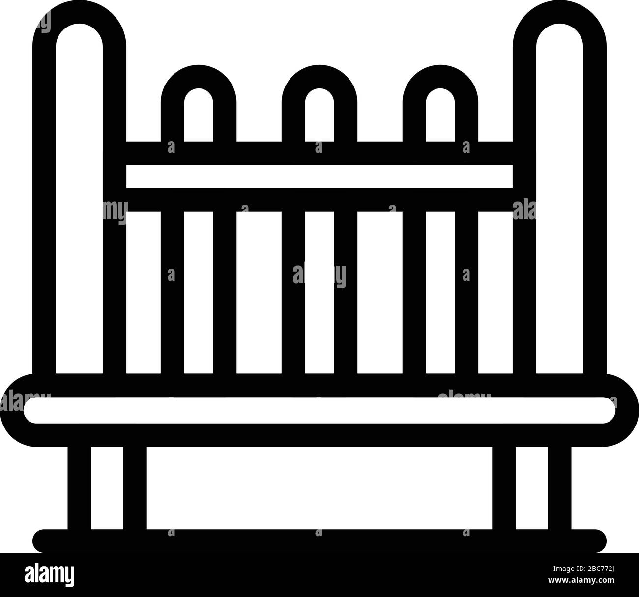 Baby crib icon, outline style Stock Vector Image & Art - Alamy