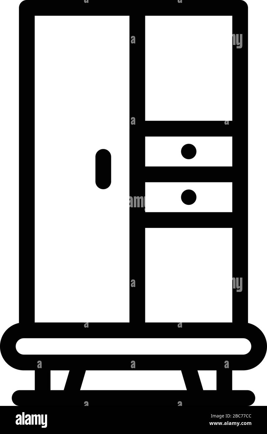 Modern wardrobe icon, outline style Stock Vector Image & Art - Alamy