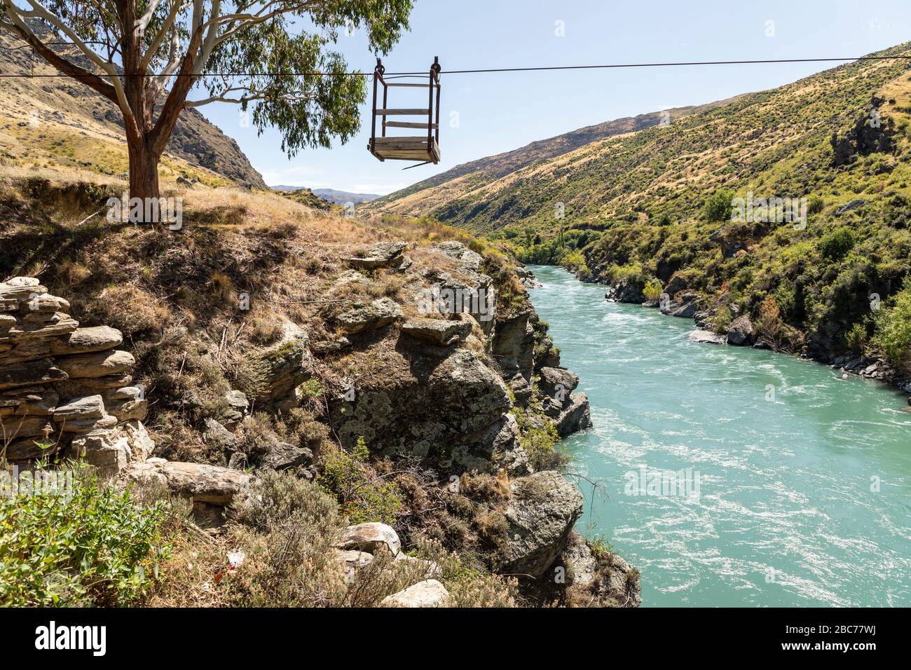 Old cable crossing at the Goldfields Mining Centre, Karawau River ...