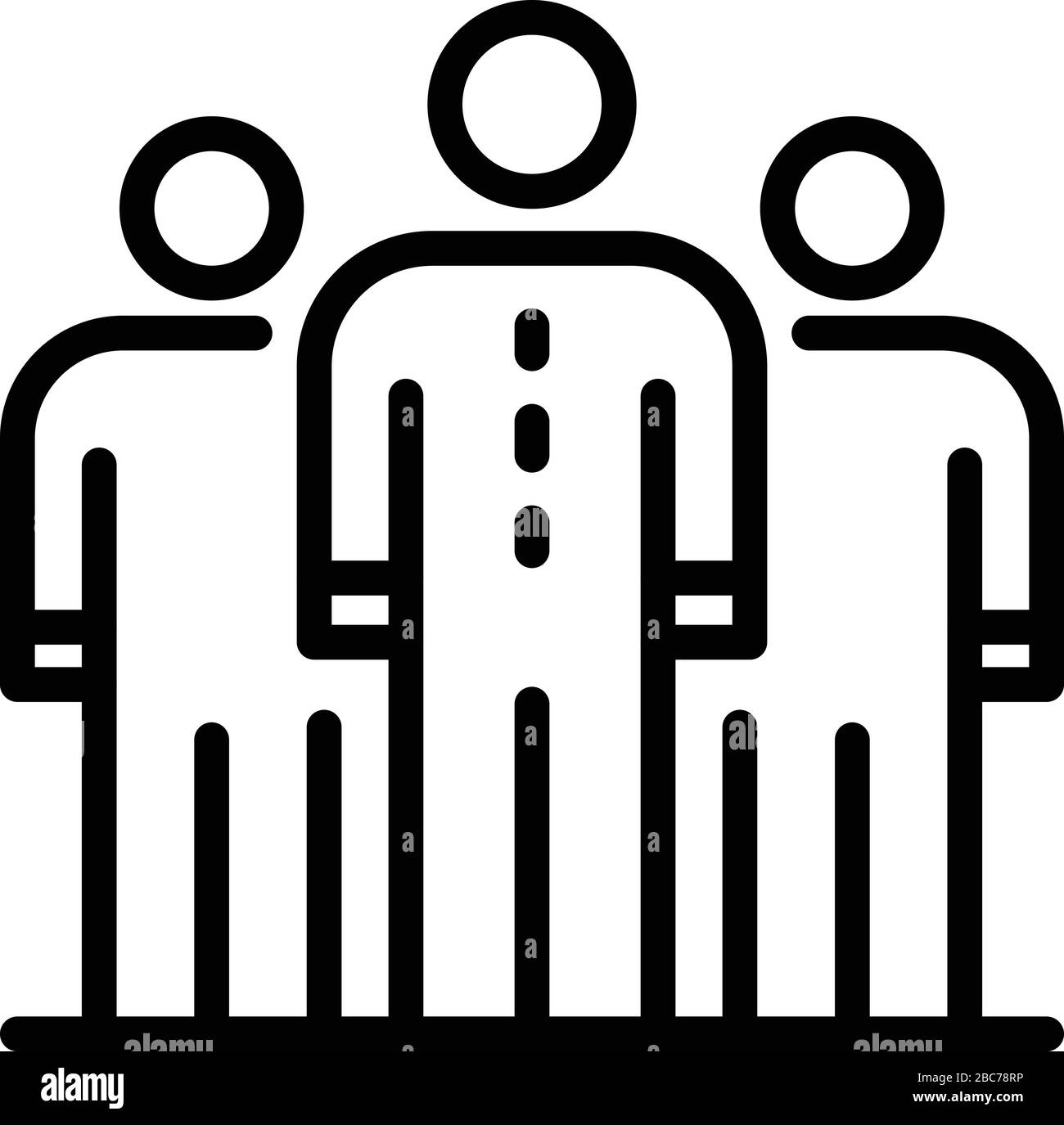 Teamwork social service icon, outline style Stock Vector Image & Art ...