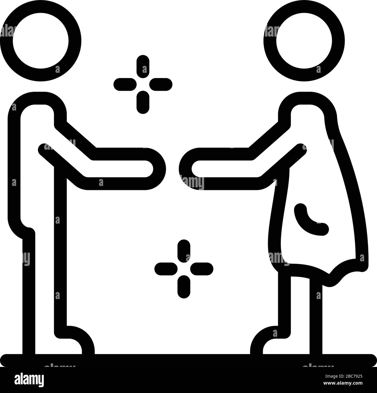 Social service help icon, outline style Stock Vector Image & Art - Alamy