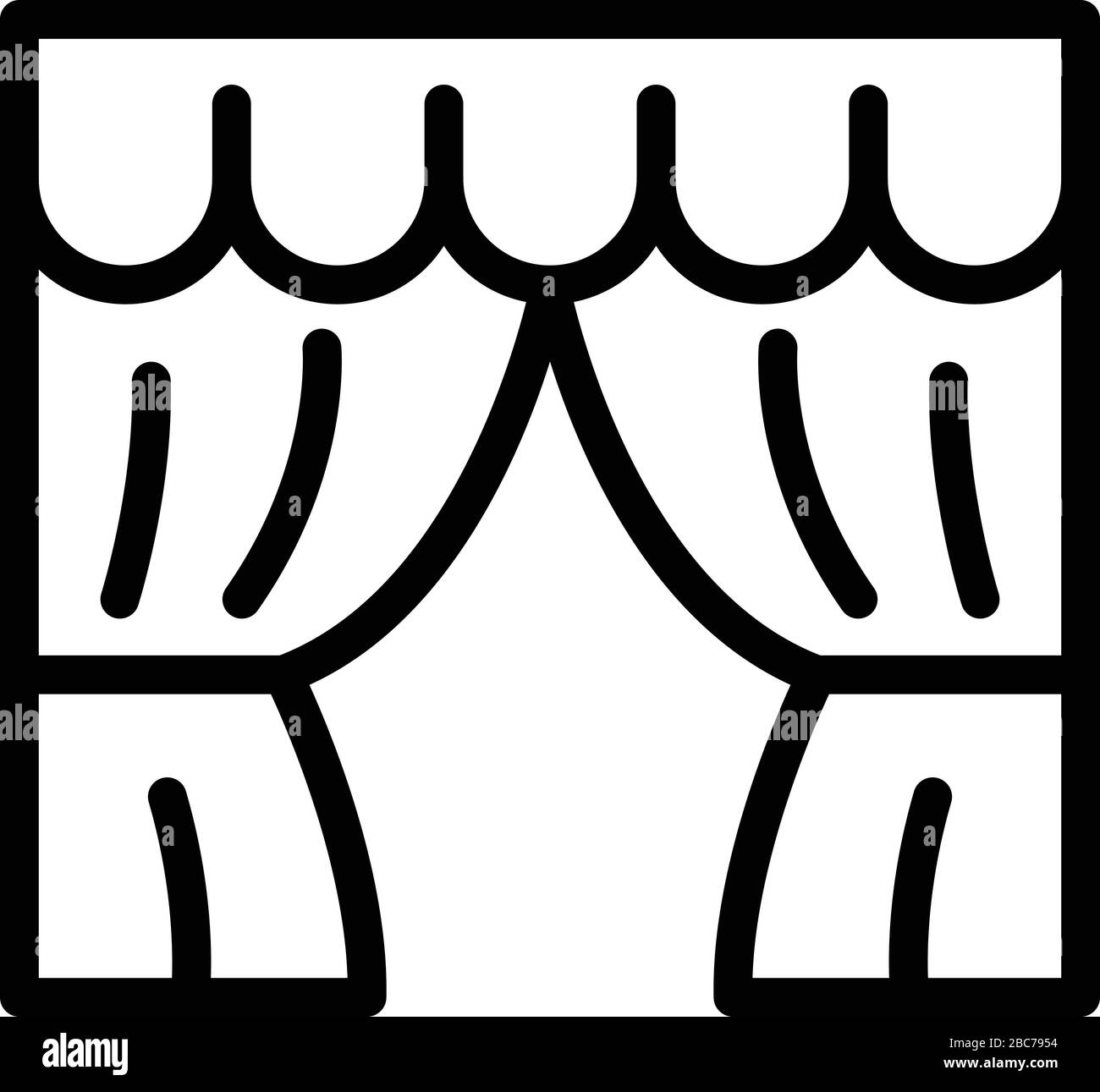 Window curtains open Black and White Stock Photos & Images - Alamy