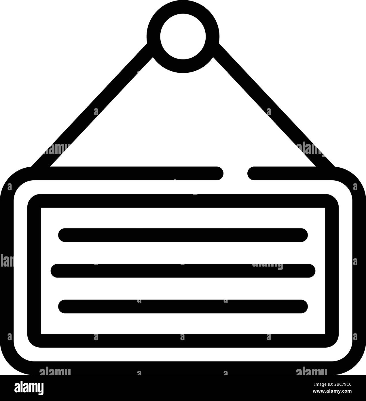 Door board icon outline Cut Out Stock Images & Pictures - Alamy