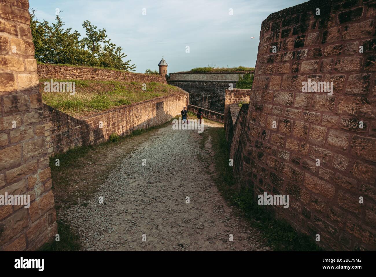 LUXEMBOURG/JULY 2019: Historical fortification architecture in the city ...