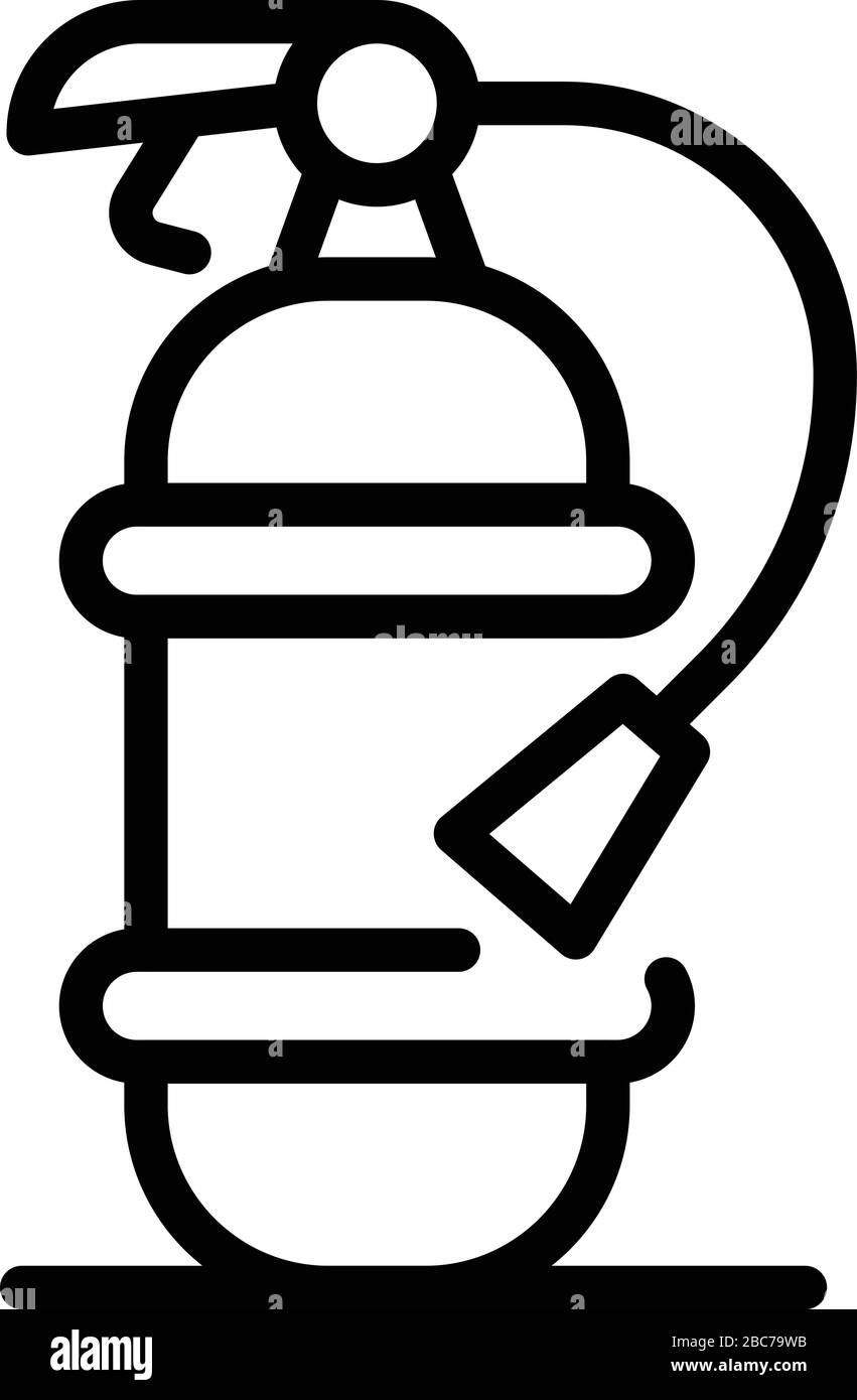 Fire extinguisher icon outline style hi-res stock photography and ...