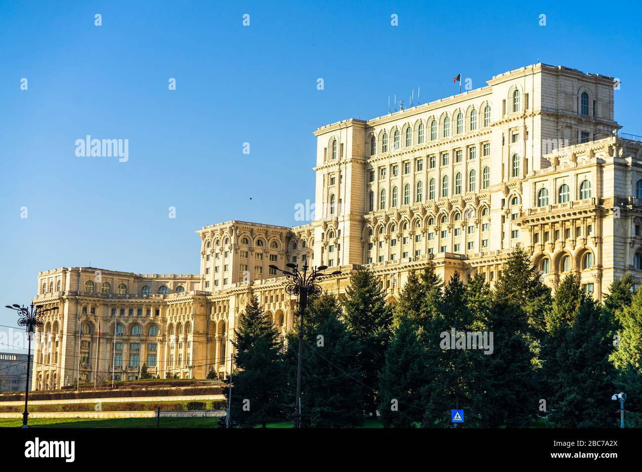 Famous Palace of the Parliament (Palatul Parlamentului) in Bucharest ...