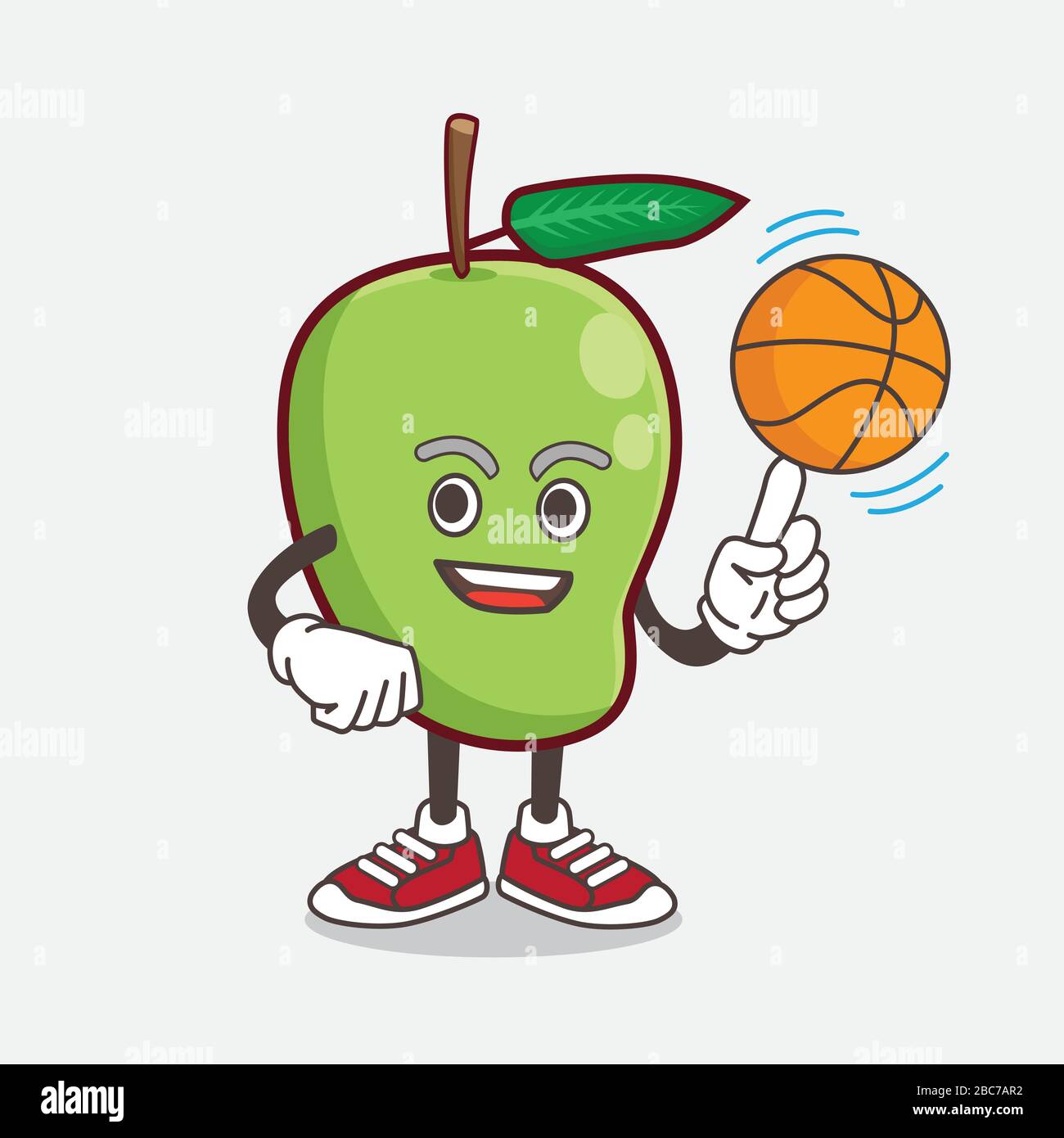 Green Mango Mascot Character Vector Illustration Stock Vector Image ...