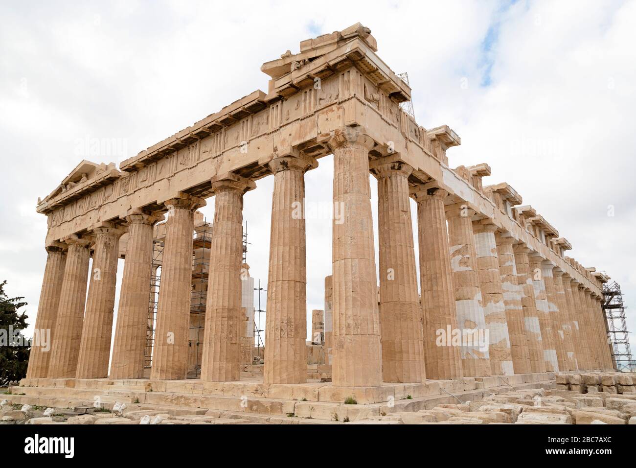 The Parthenon in Athens, Greece. The temple was constructed on the ...