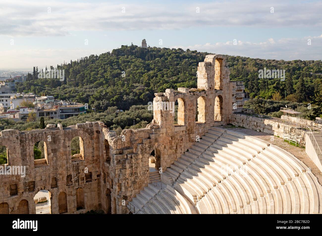 The Odeon of Herodes Atticus in Athens, Greece. The entertainment by ...