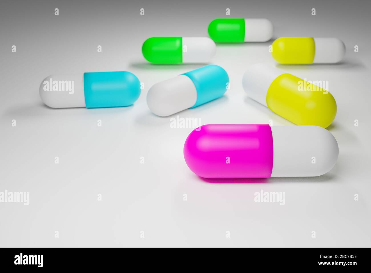3D rendering of capsules medication Stock Photo - Alamy