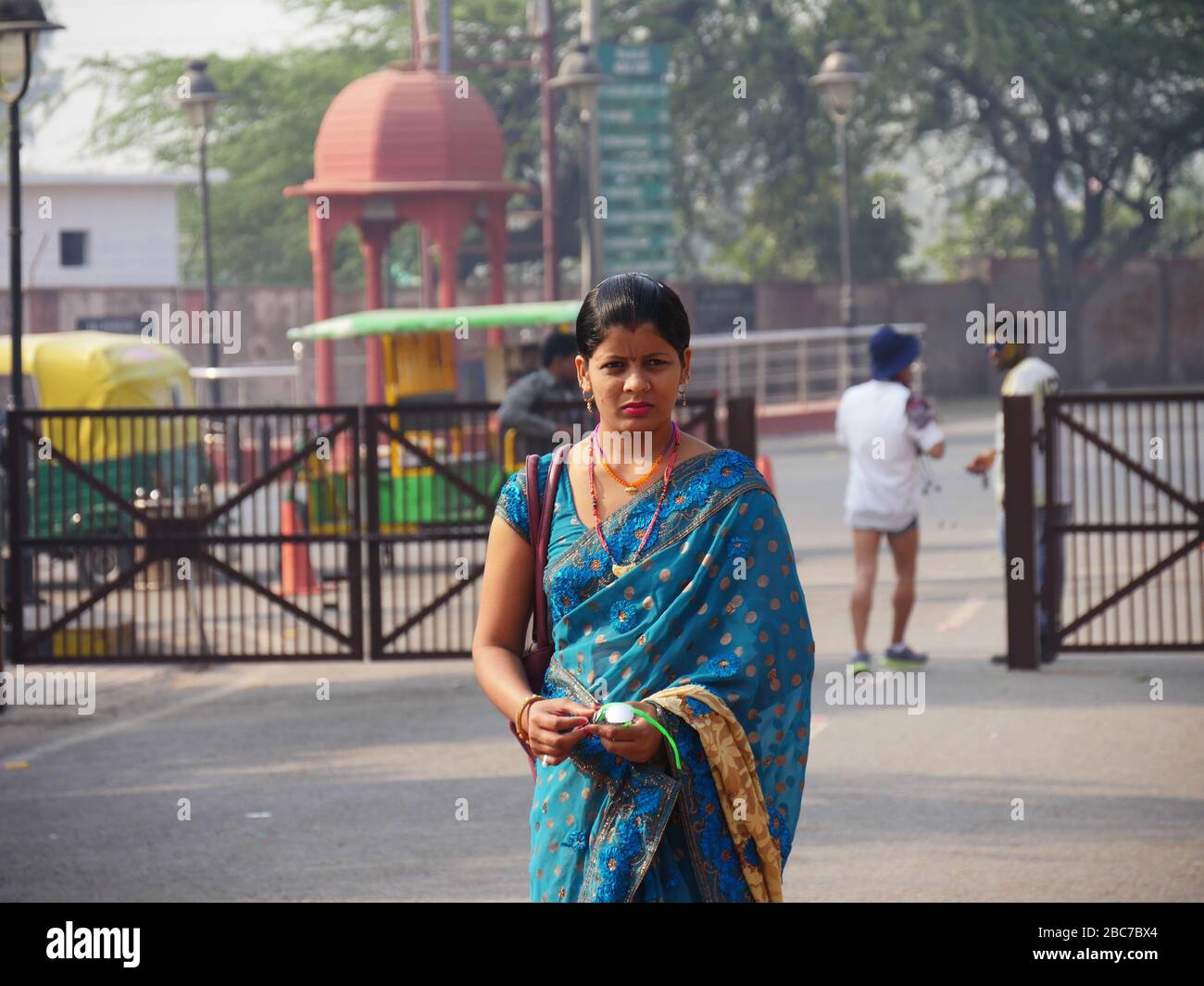 Agra, India- March 2018: A young woman wearing traditional Indian ...
