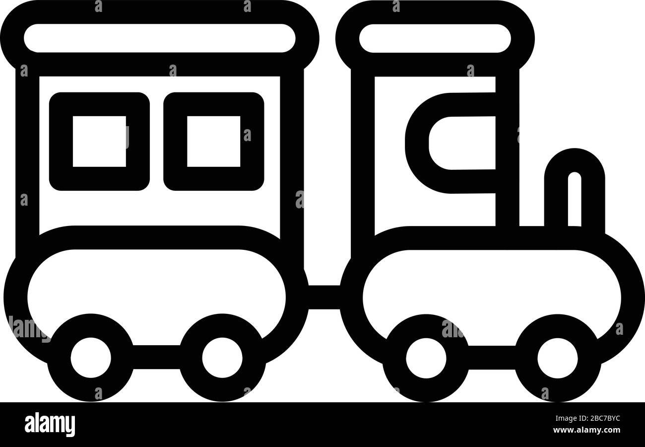 Kid toy train icon, outline style Stock Vector Image & Art - Alamy