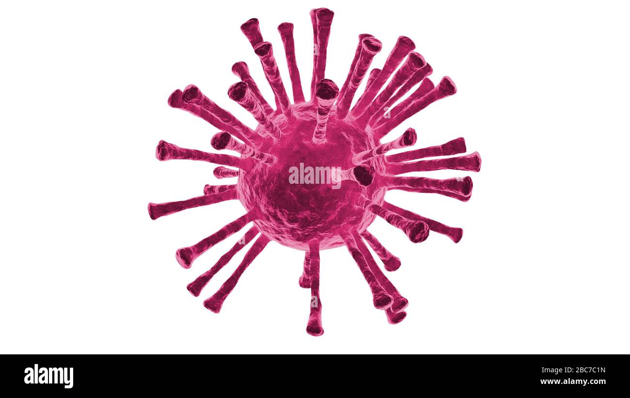 covid19 virus, virus infection model 3D illustration render Stock Photo ...