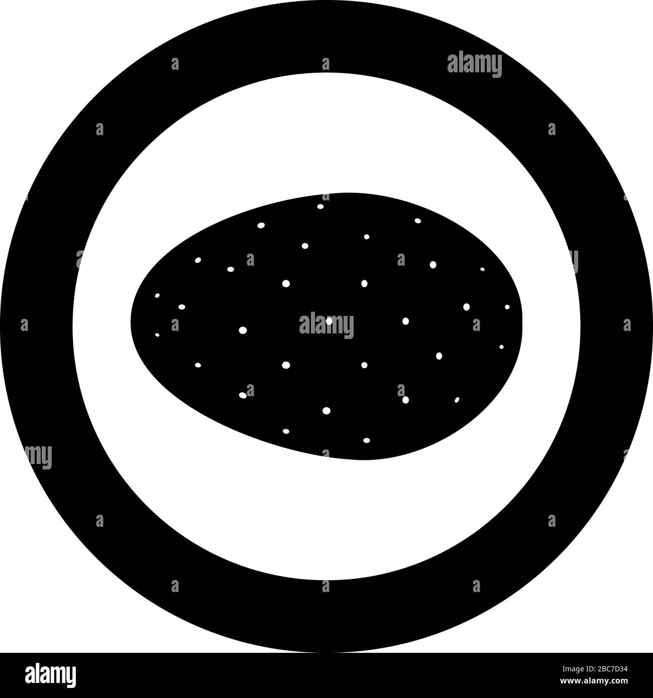Potato vegetable icon in circle round black color vector illustration ...