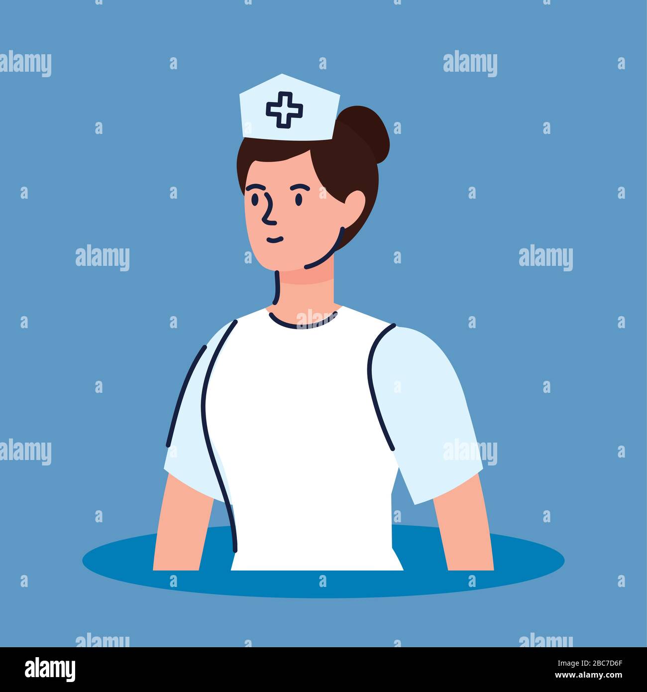 Nurse uniform avatar character hi-res stock photography and images - Alamy