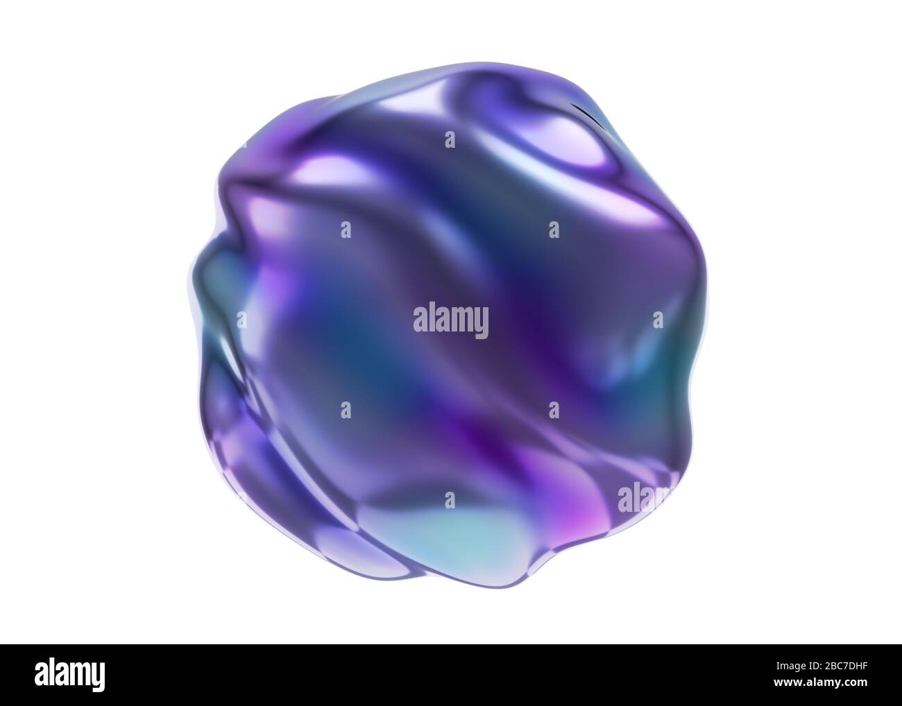 Abstract 3d rendering, wavy shape, distorted sphere, modern background ...