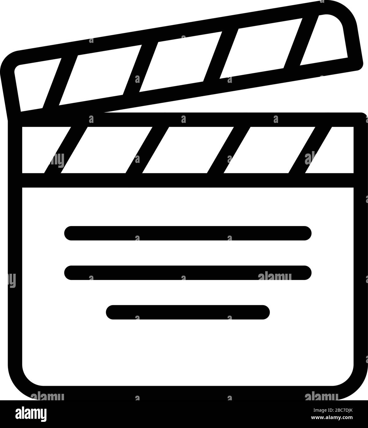 Film clapper icon, outline style Stock Vector Image & Art - Alamy