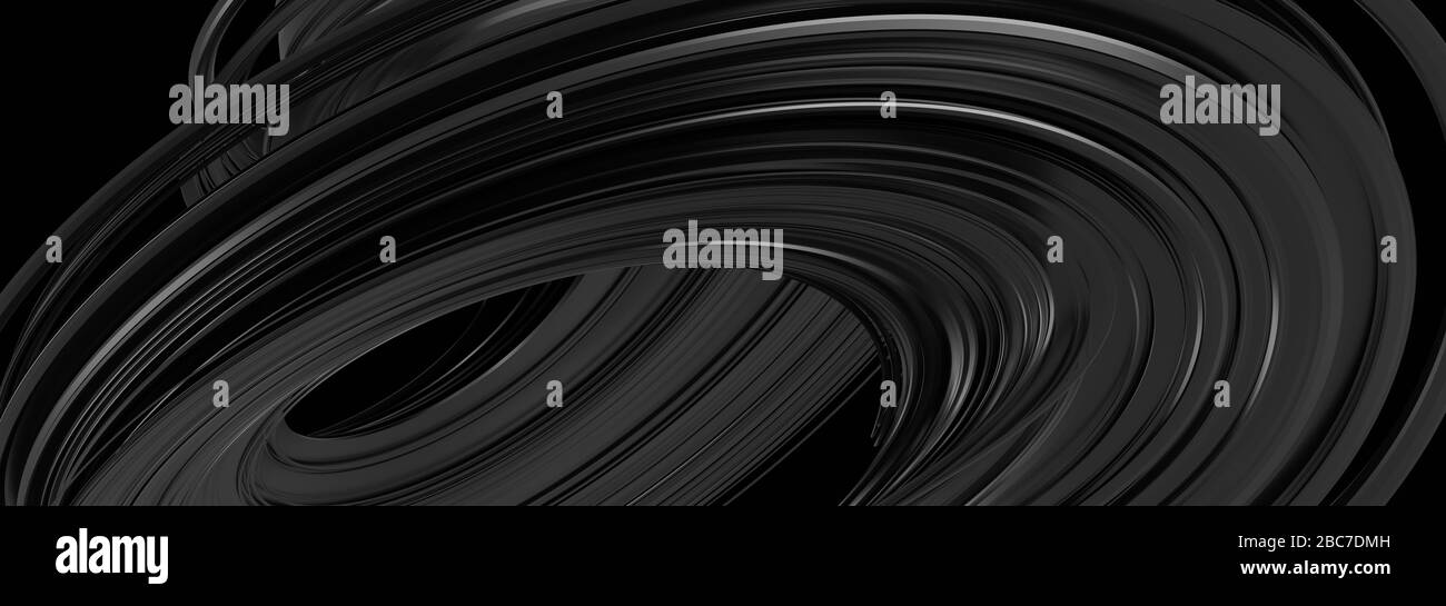 Abstract 3d rendering, twisted shape, modern illustration, background ...