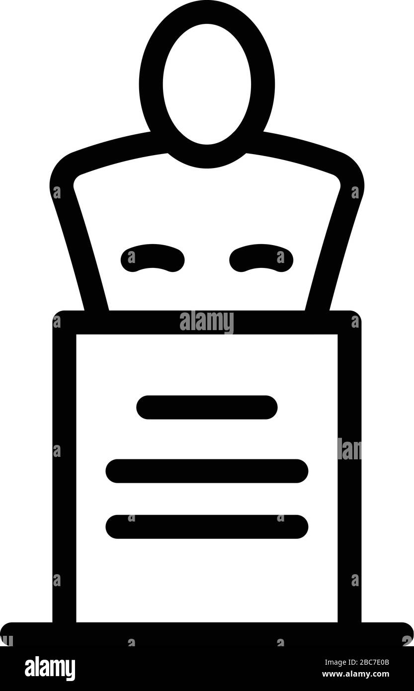 Theatre bust icon, outline style Stock Vector Image & Art - Alamy