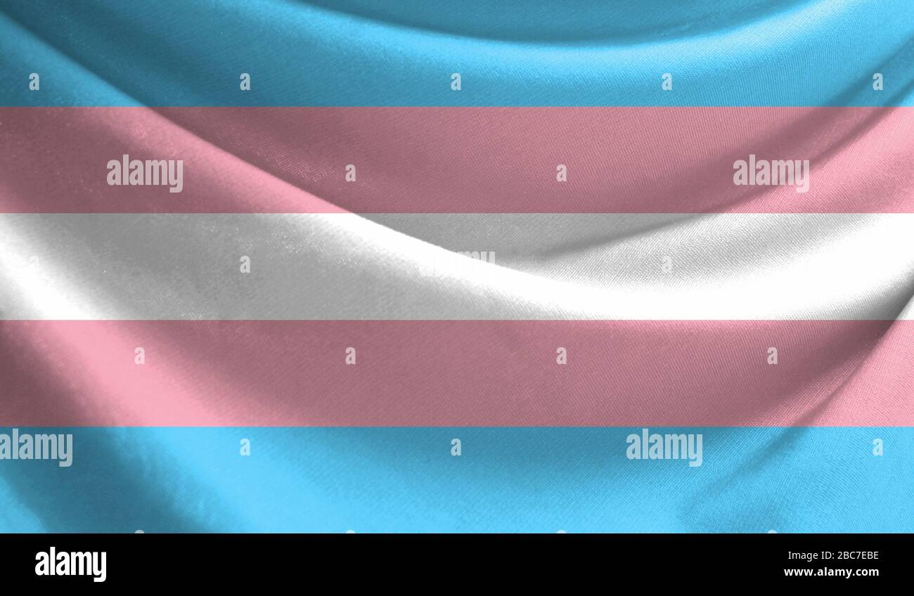 Realistic flag of Transgender on the wavy surface of fabric Stock Photo ...