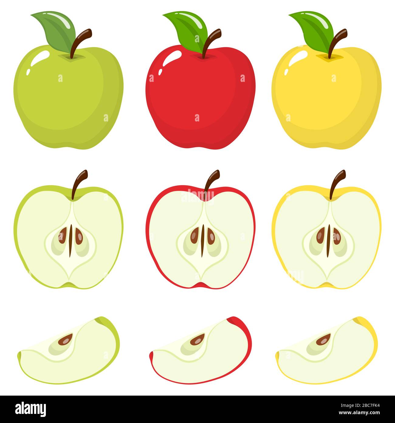Apple Halves Clip Art