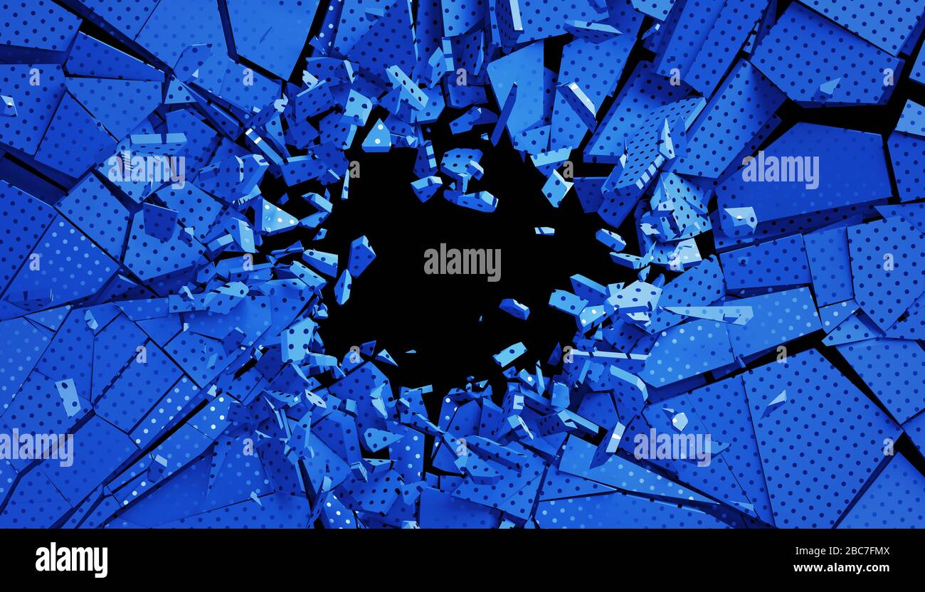 Abstract 3d rendering of cracked surface. Modern background design ...