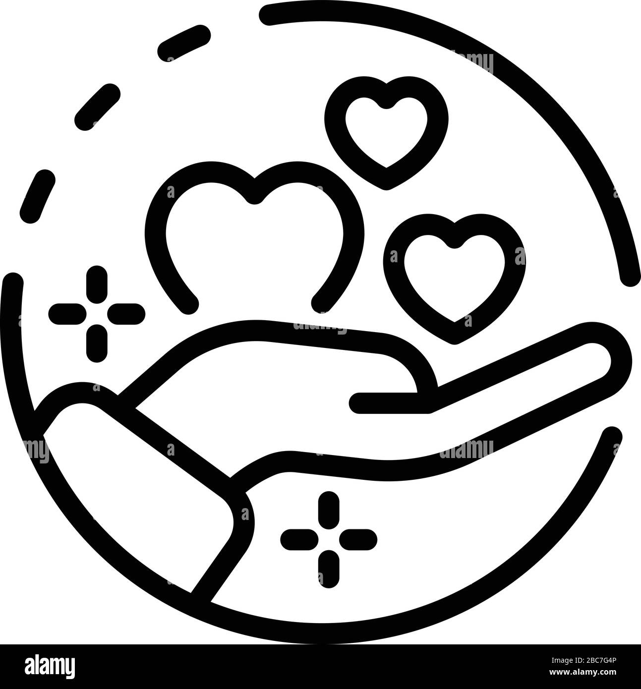 Charity care icon, outline style Stock Vector Image & Art - Alamy