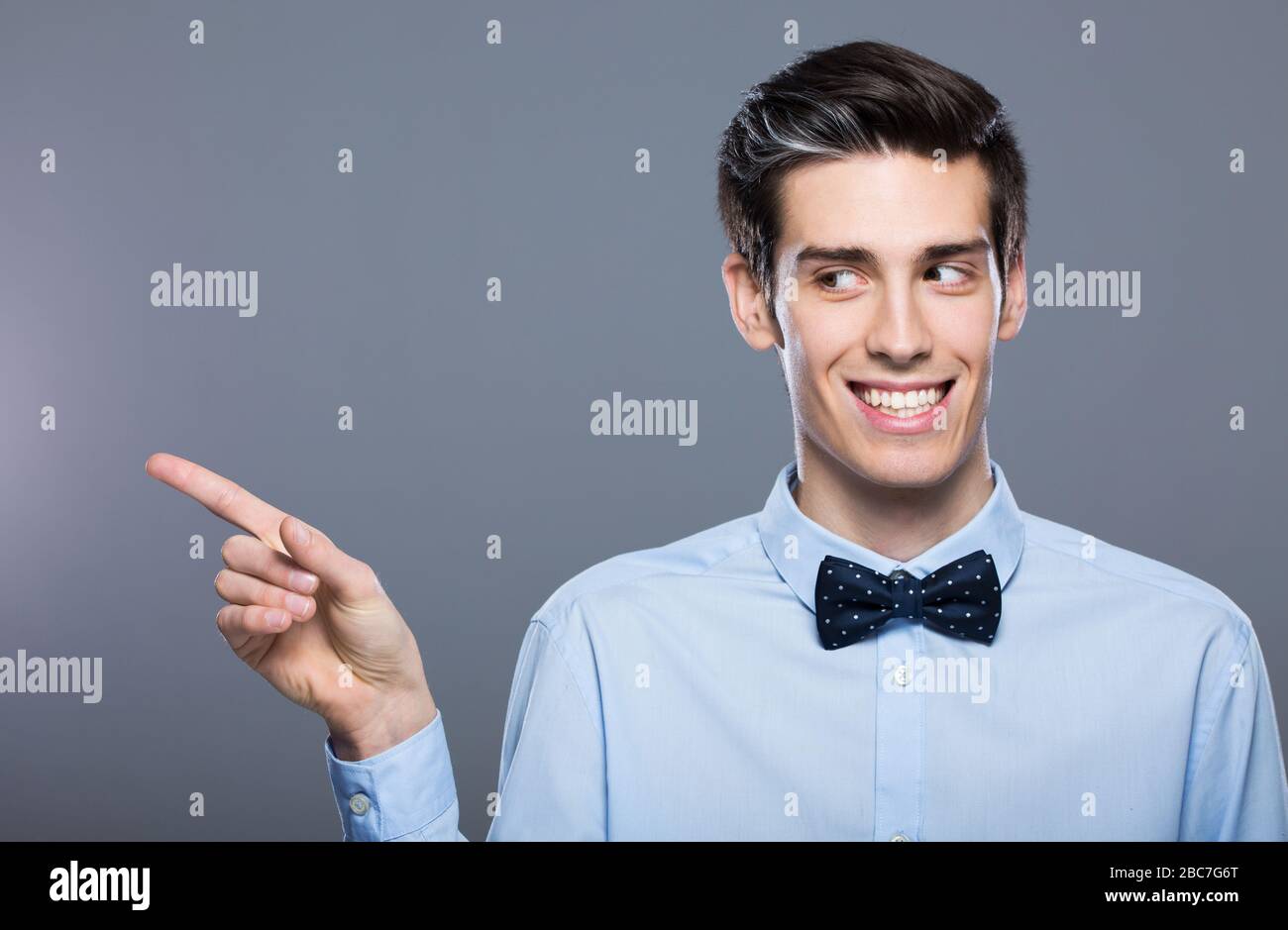 Man pointing finger Stock Photo - Alamy