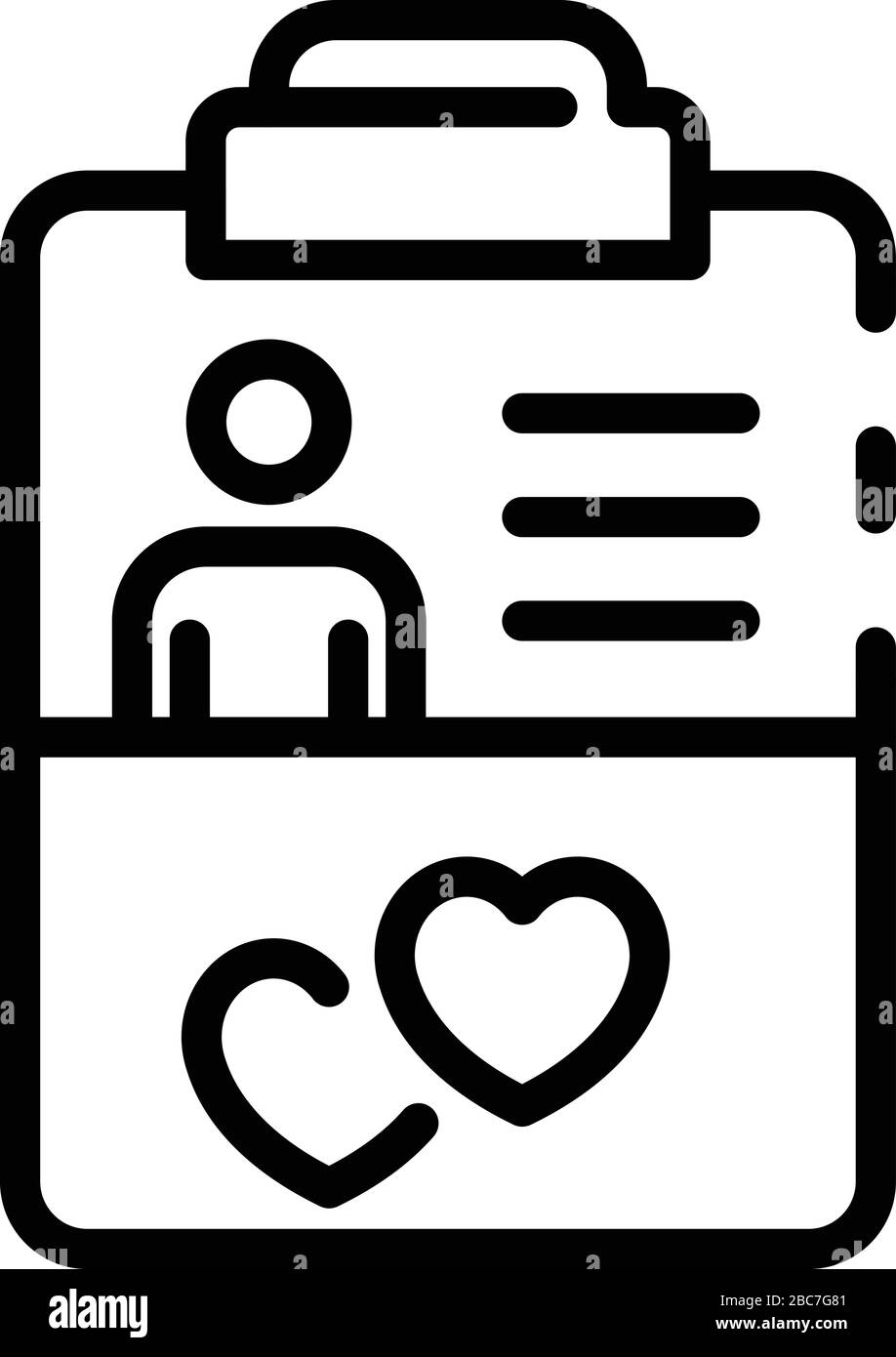 Social service human card icon, outline style Stock Vector Image & Art ...