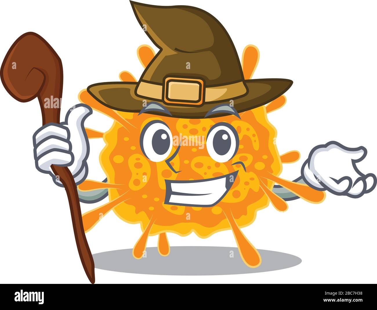 nobecovirus sneaky and tricky witch cartoon character Stock Vector ...