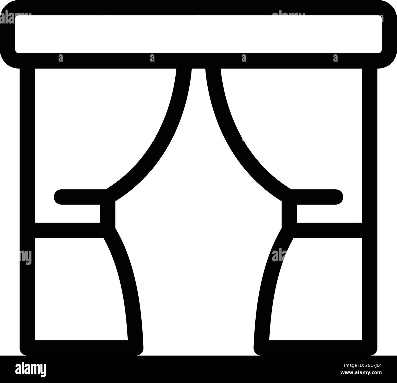 Kid room curtains icon, outline style Stock Vector Image & Art - Alamy