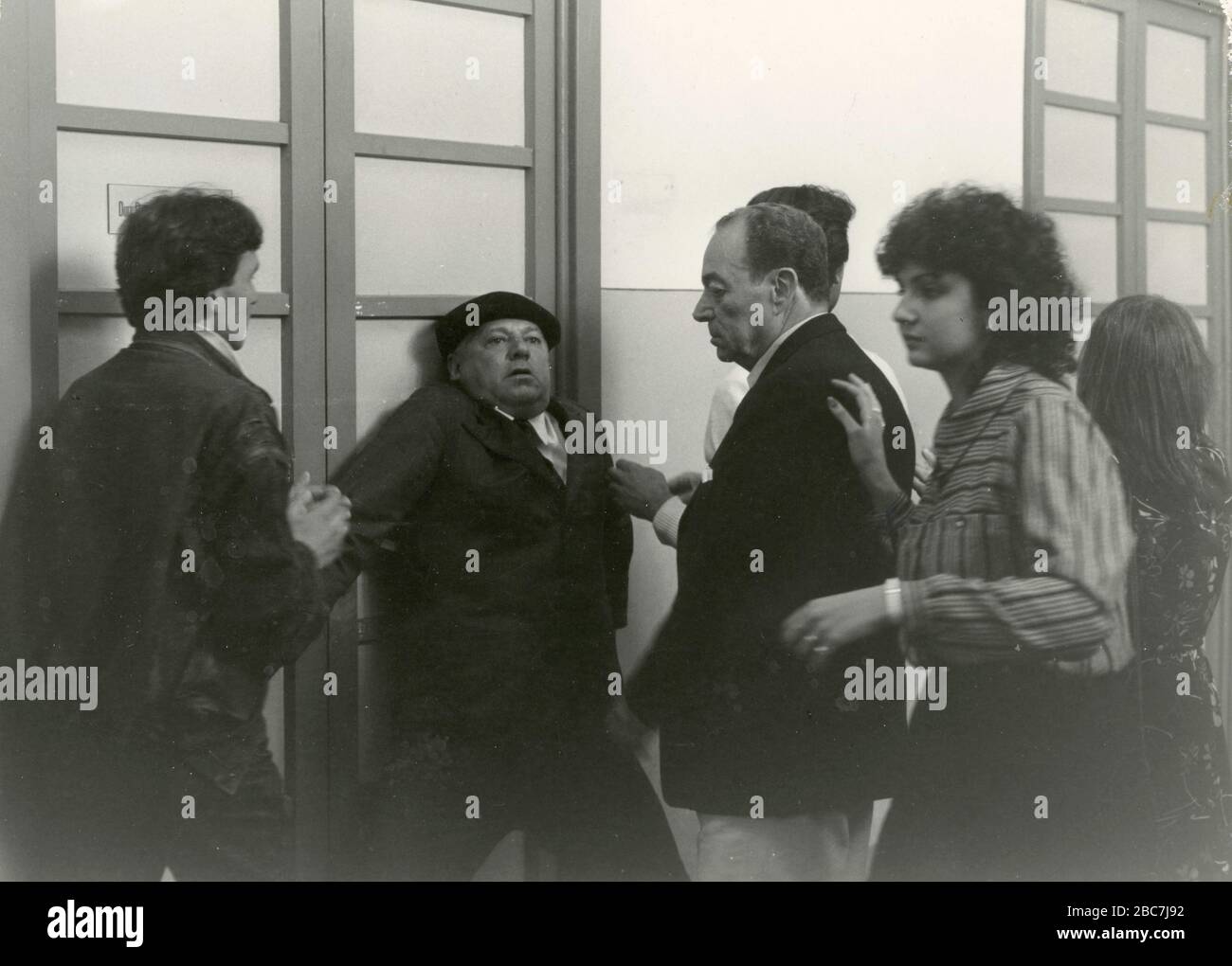 Italian actor Paolo Villaggio in the movie Fantozzi, Italy 1970s Stock ...