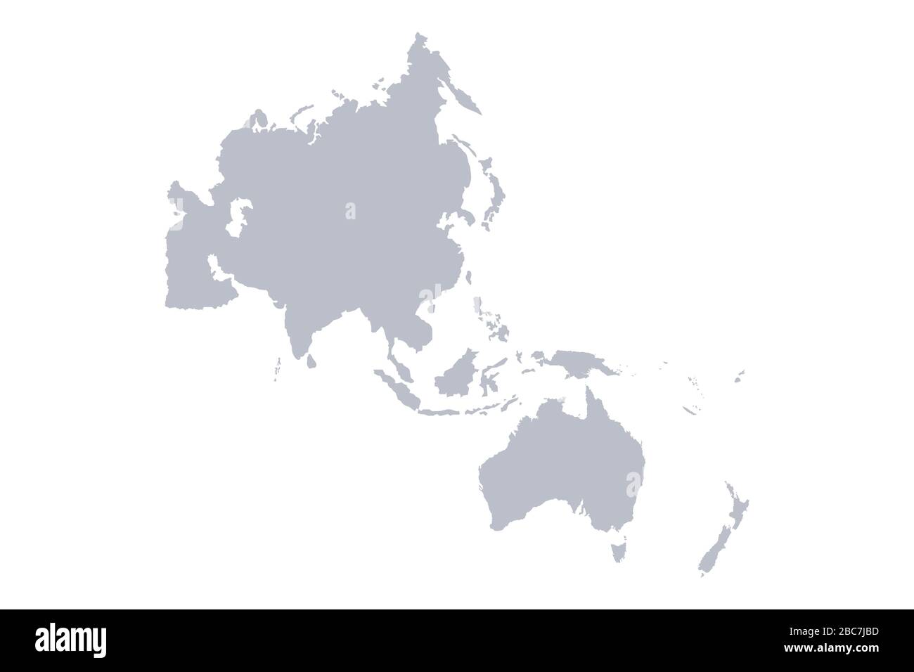 Vector Map of Asia Pacific on white back Stock Vector Image & Art - Alamy