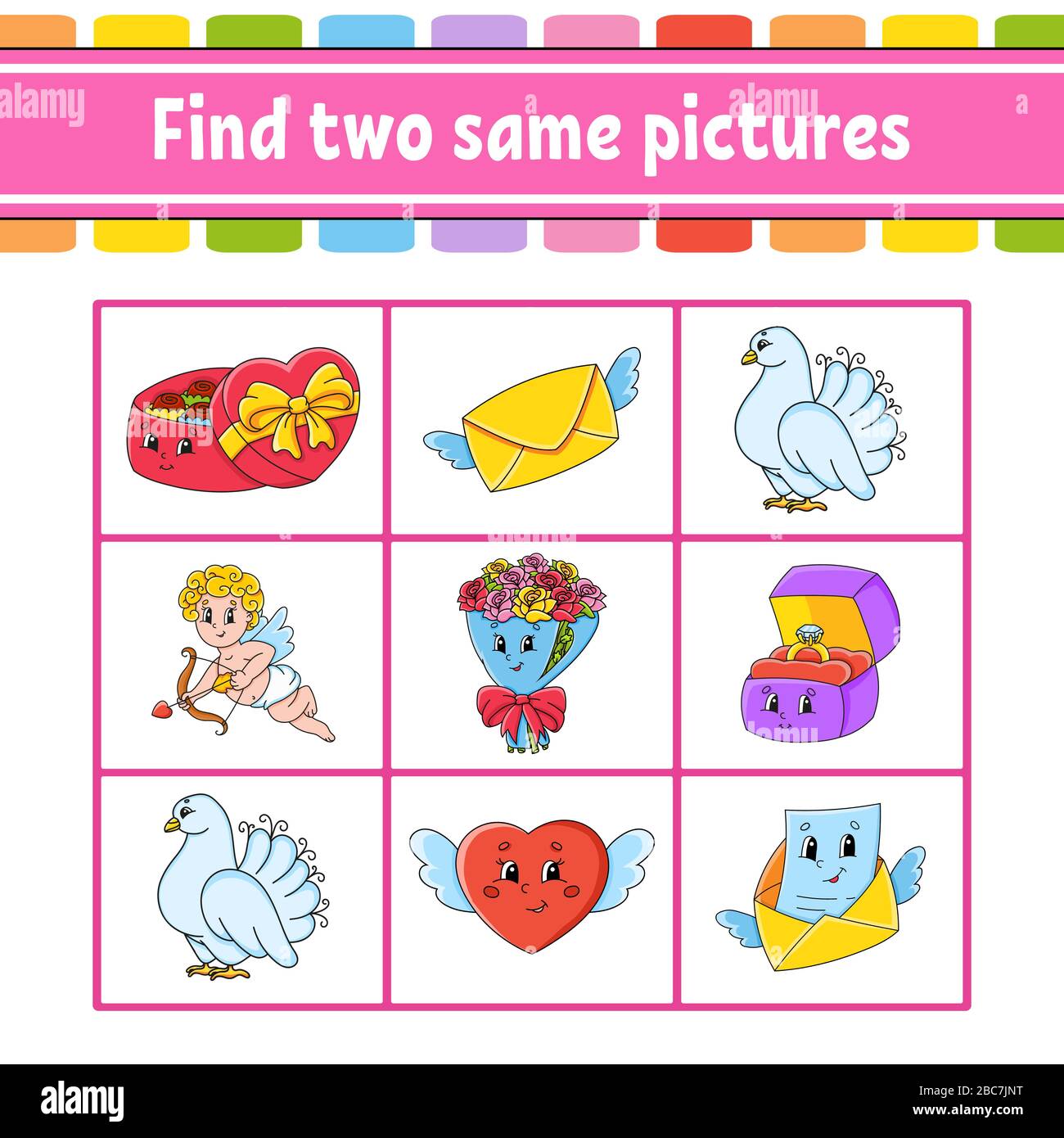 Find two same pictures. Task for kids. Education developing worksheet ...