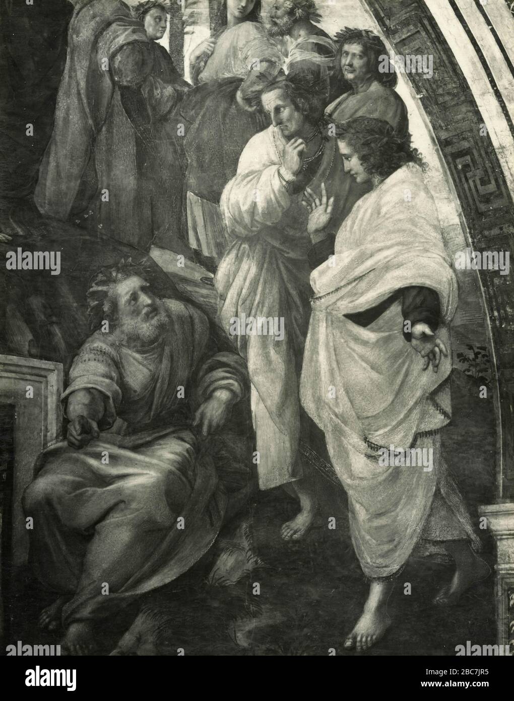 Group of figures, detail of Parnassus, Raphael Rooms, Vatican Museums ...