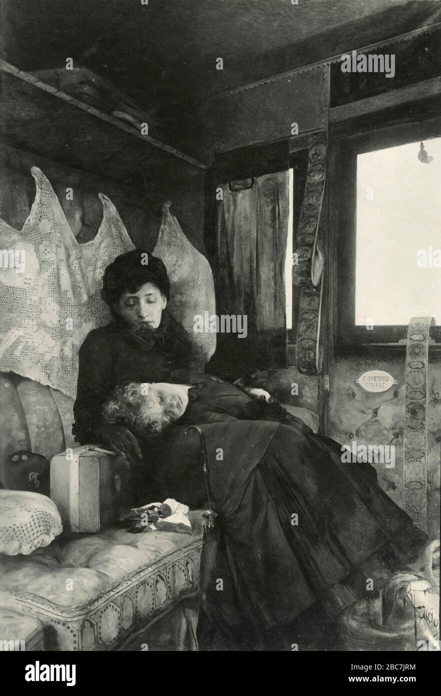 Sad Trip, painting by Italian artist Raffaello Faccioli, Modern Art ...