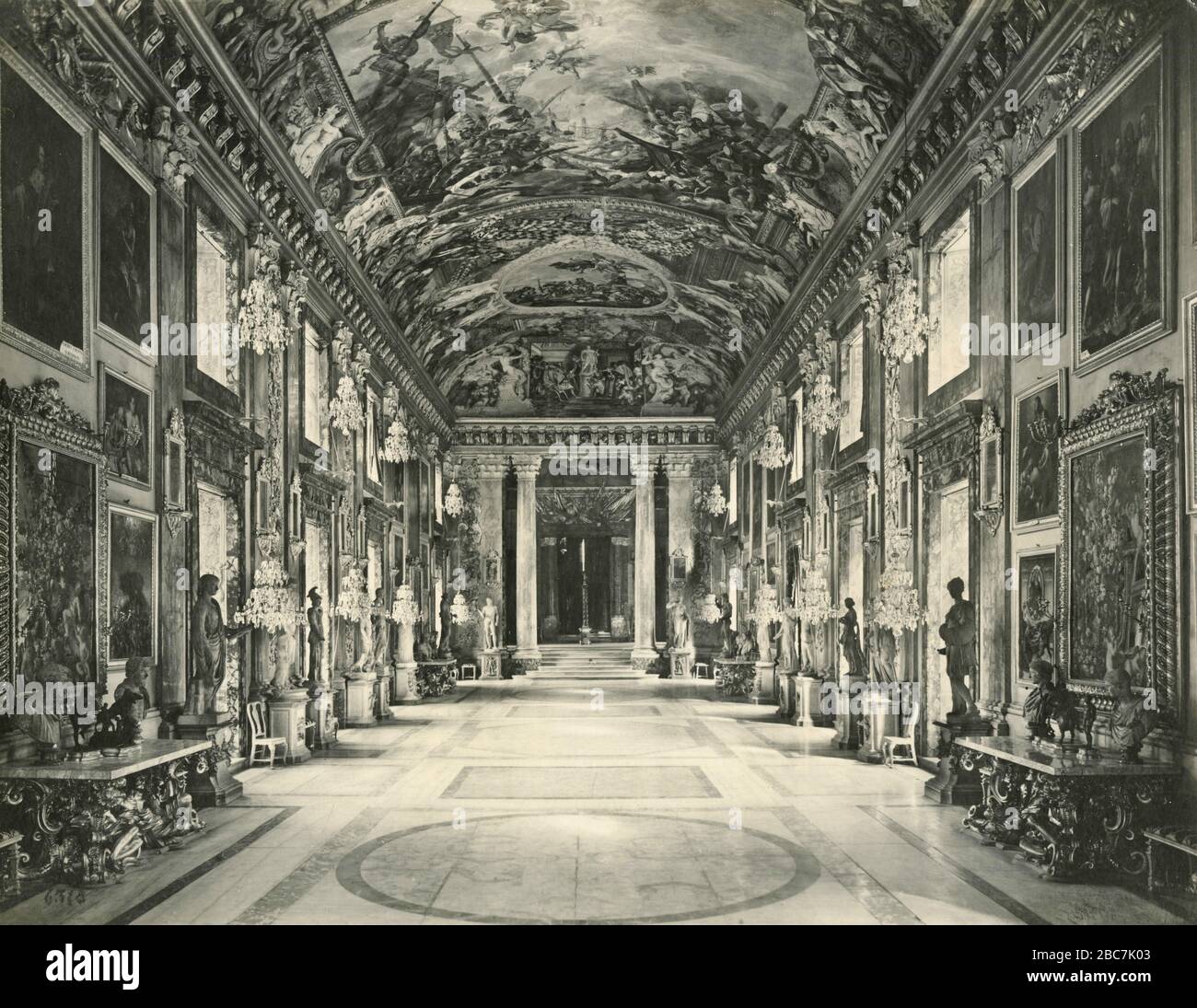 The Great Hall, Colonna Gallery, Rome, Italy 1920s Stock Photo - Alamy