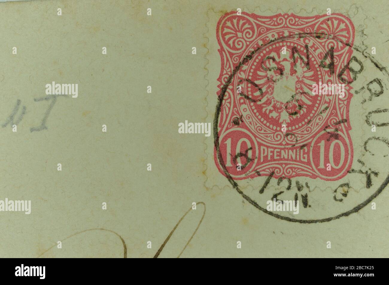 Letter and stamp from the 19th century Stock Photo - Alamy