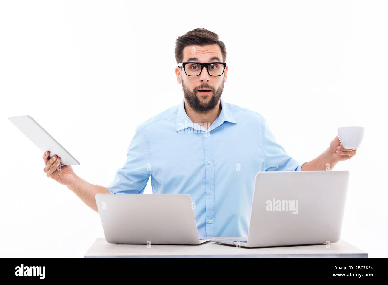 Too much technology Stock Photo - Alamy