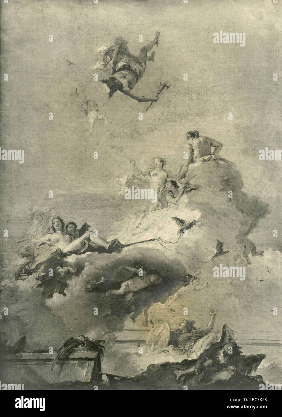 Venus Cart, painting by Italian artist GB Tiepolo, Prado Gallery ...